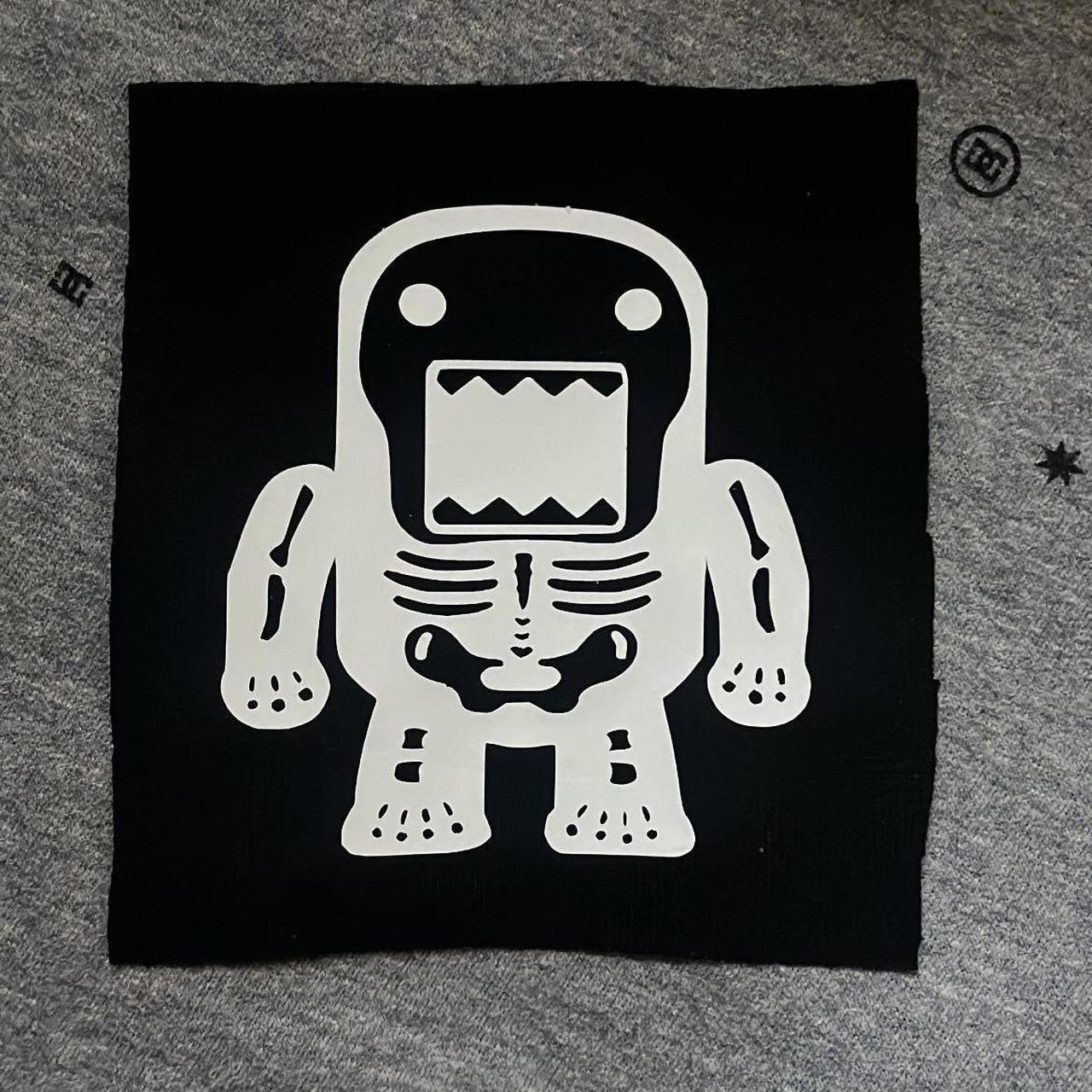 Skeleton domo patch Vinyl #diy #patches #scene - Depop