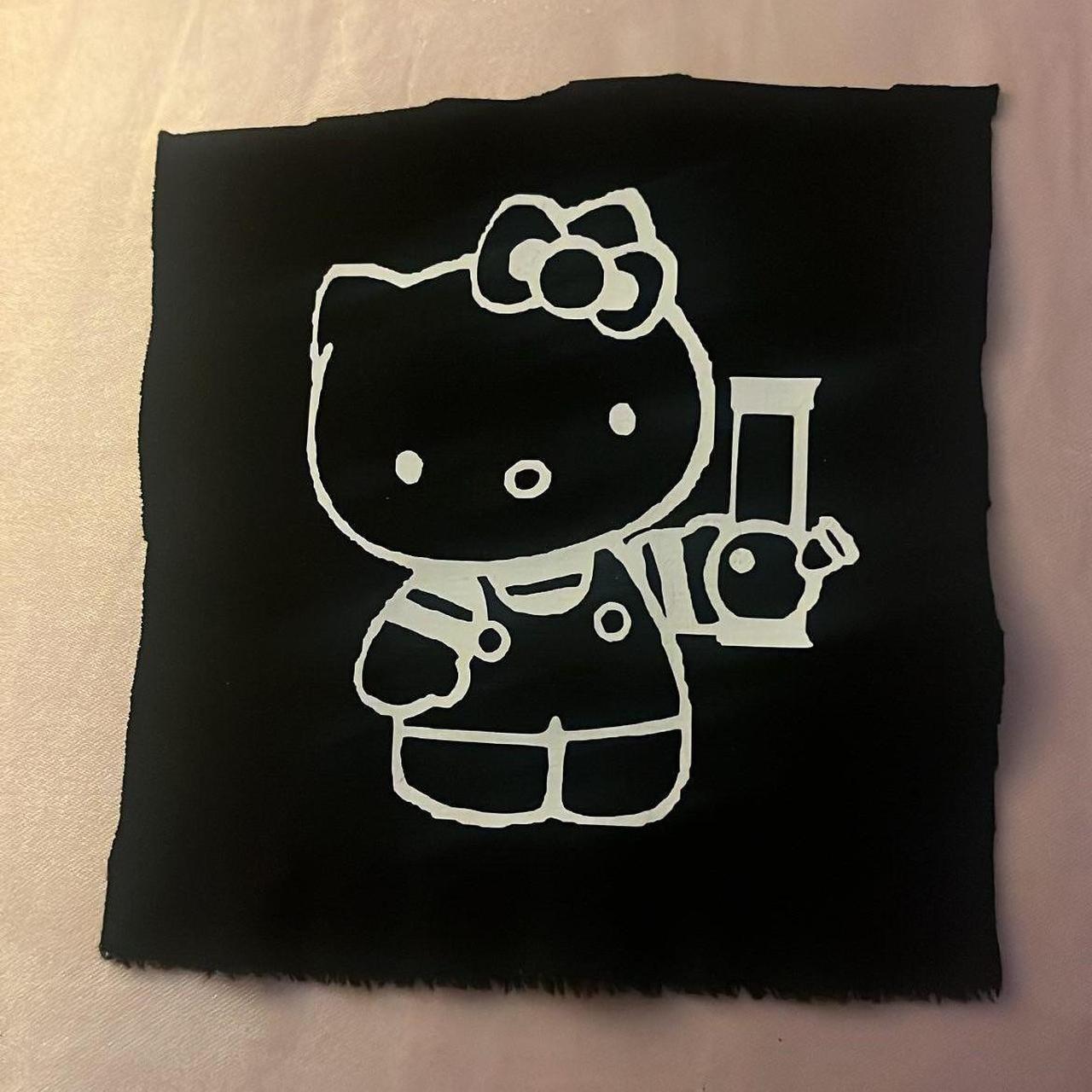 Hello kitty smoking that za patch Vinyl #diy... - Depop