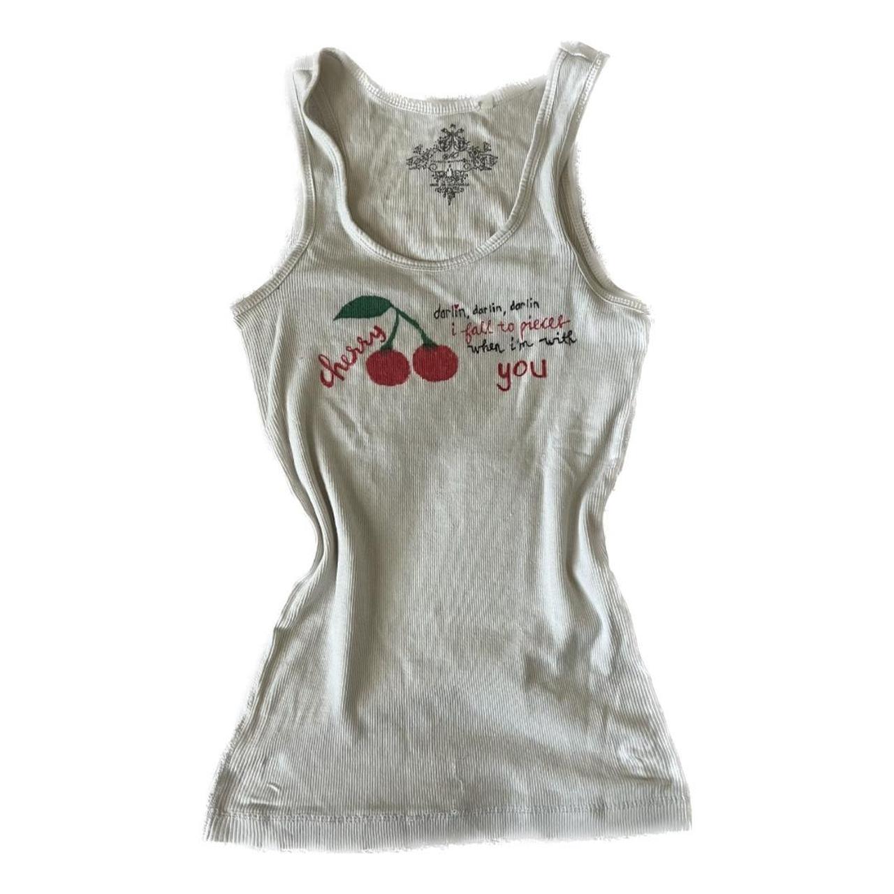 lana del rey inspired “cherry” tank top🍒 ౨ৎ... - Depop