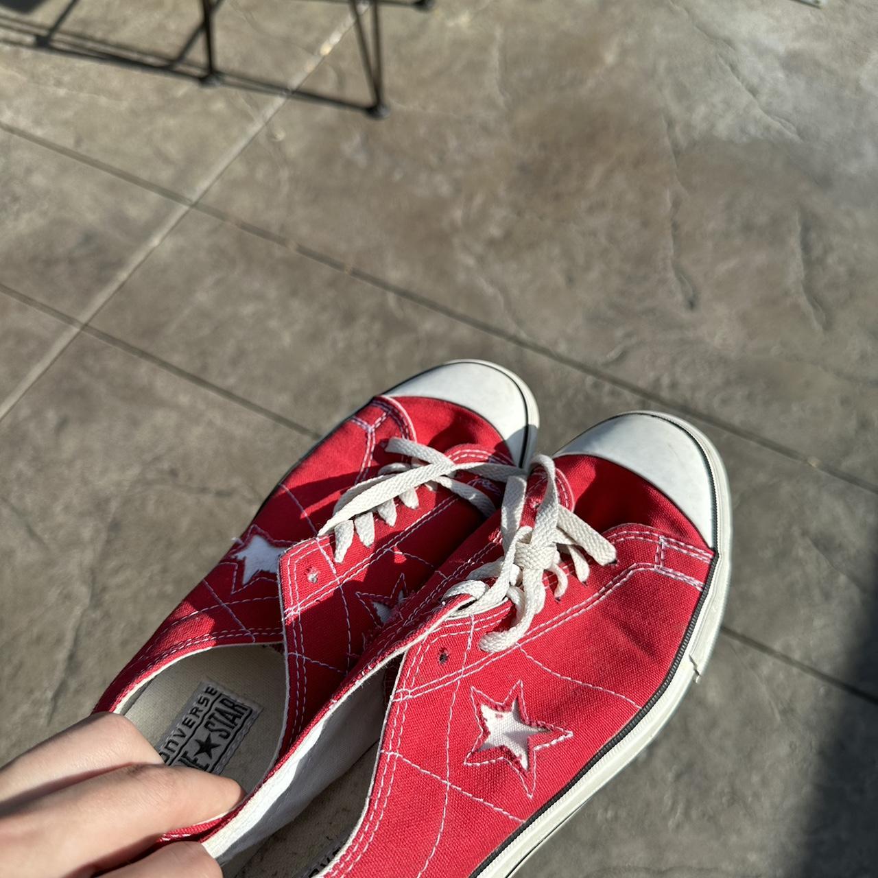Converse Men's Red Trainers | Depop
