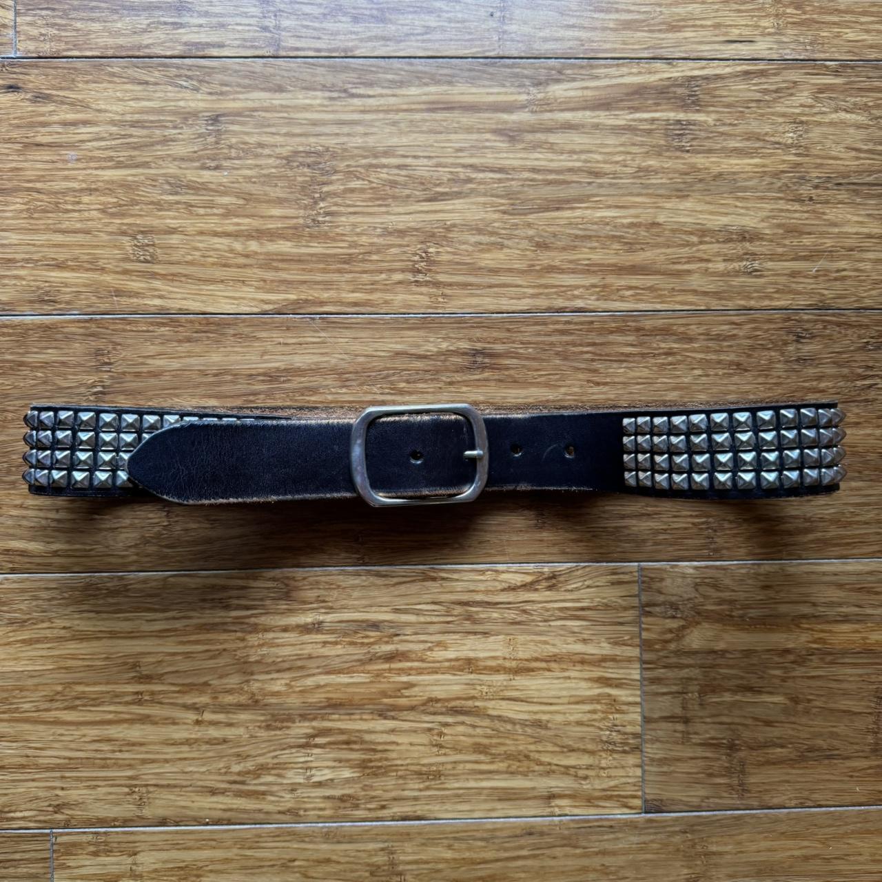Leather studded belt. Very cool, purchased in... | Depop