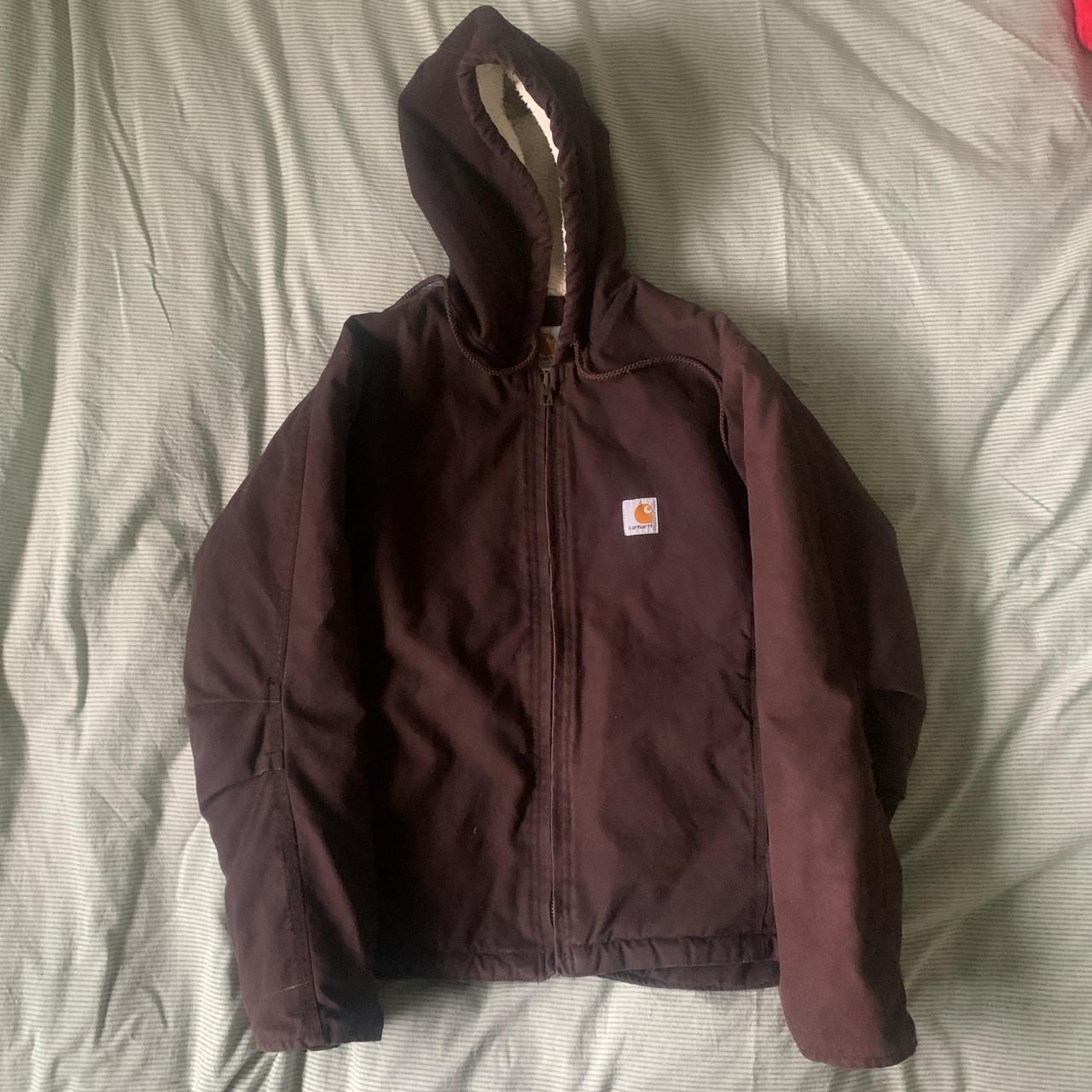 Brown Carhatt jacket Size medium Fits really nice... | Depop