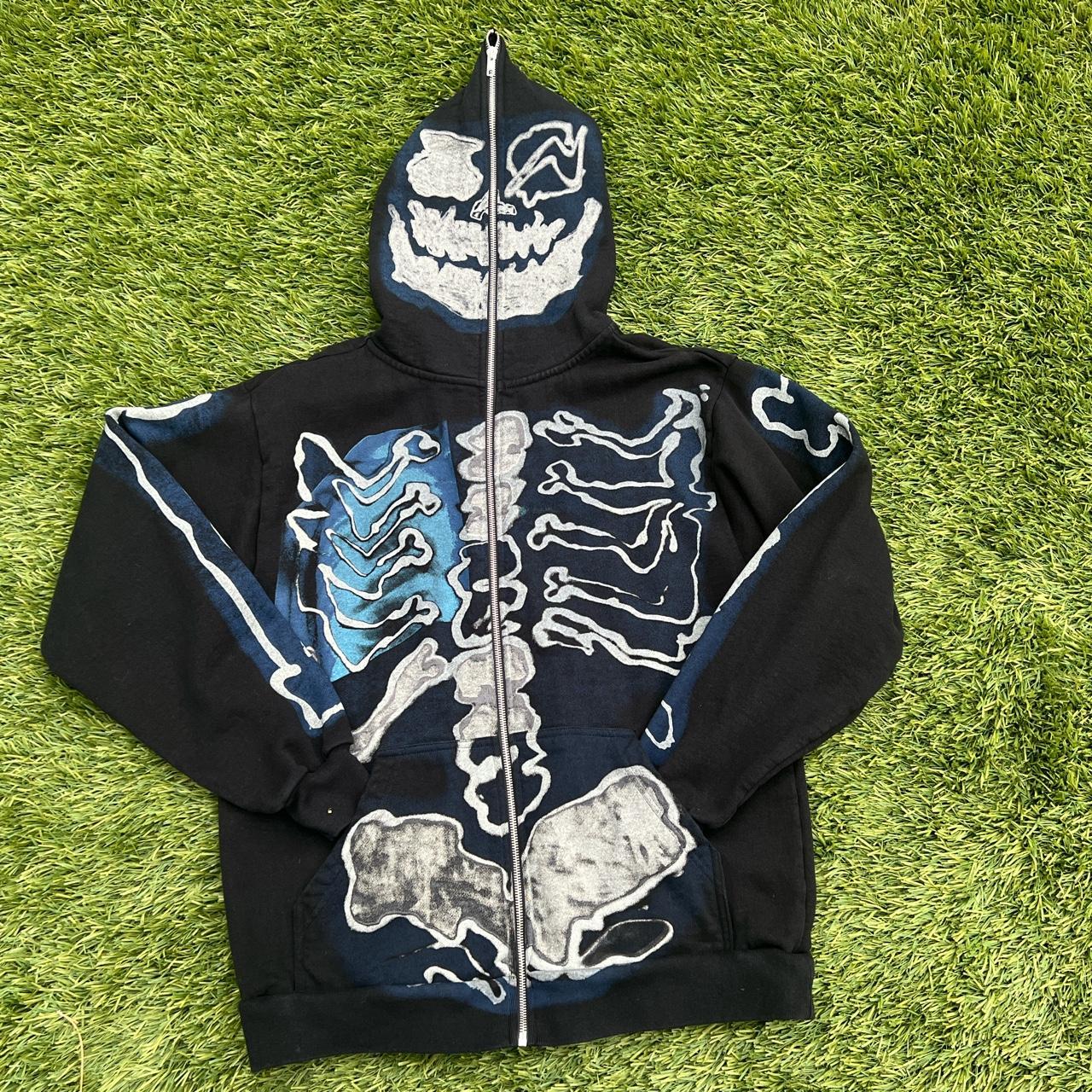 Travis scott “fragment skeleton graffiti” full zip... - Depop