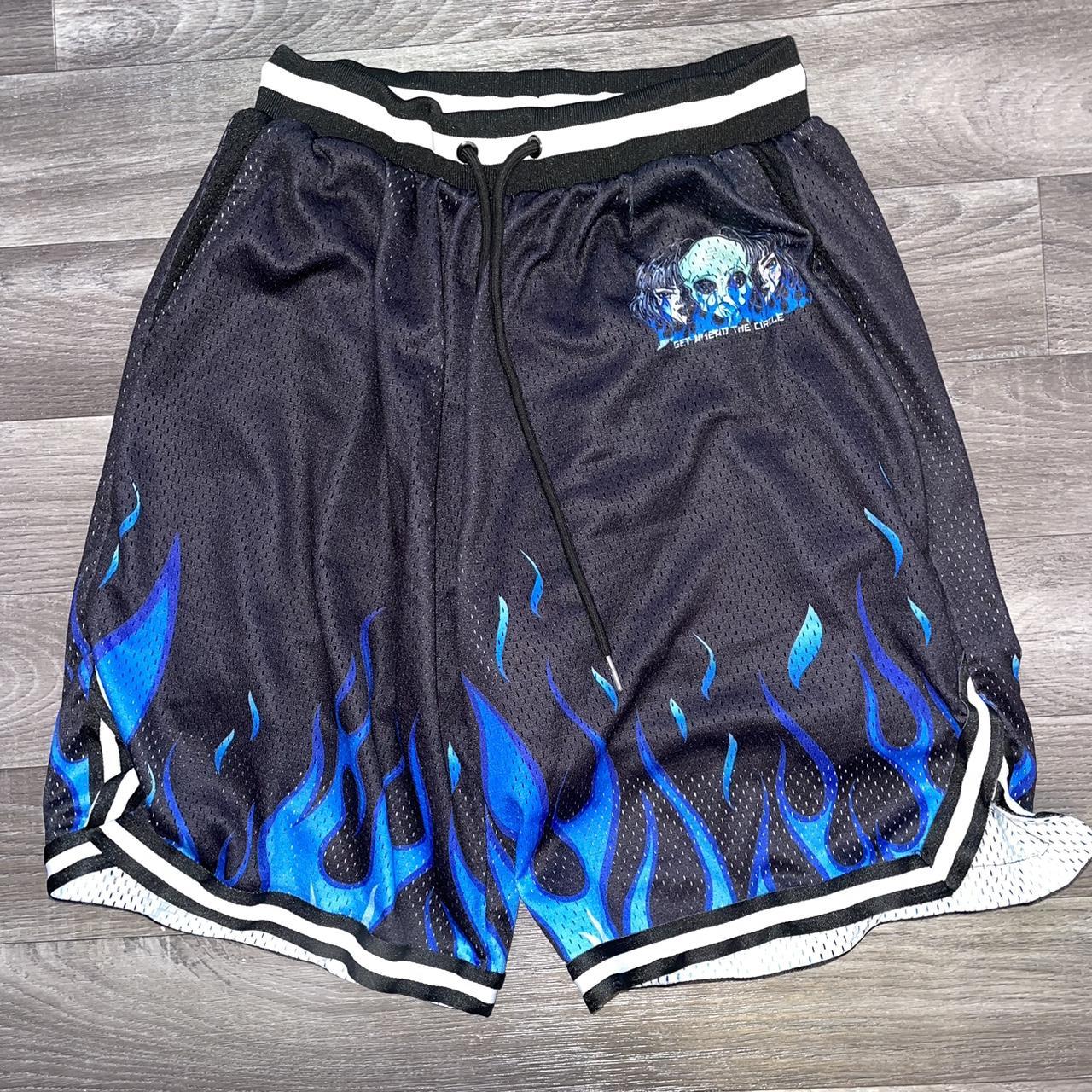 Super unique Japanese style basketball y2k shorts... - Depop