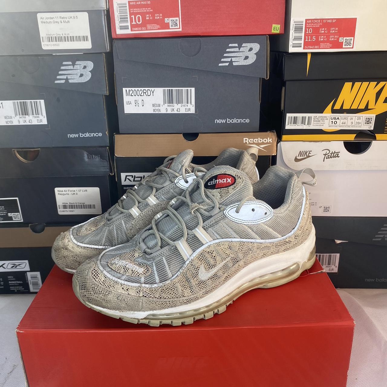 Supreme x Nike Air Max 98 Snakeskin UK9 Used 8/10... - Depop
