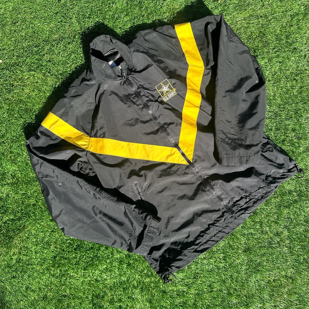 Us army black and yellow zip up size XL ( runs like... - Depop