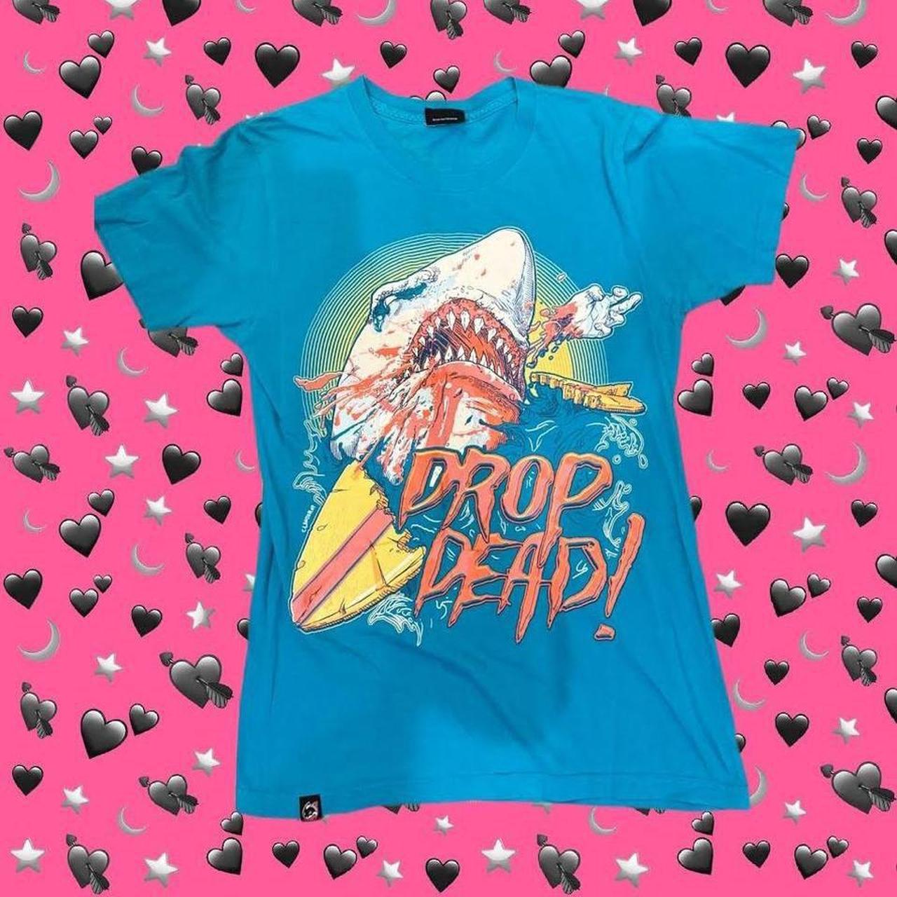 Drop Dead Shark tee *offers and holds welcome* 💙... - Depop