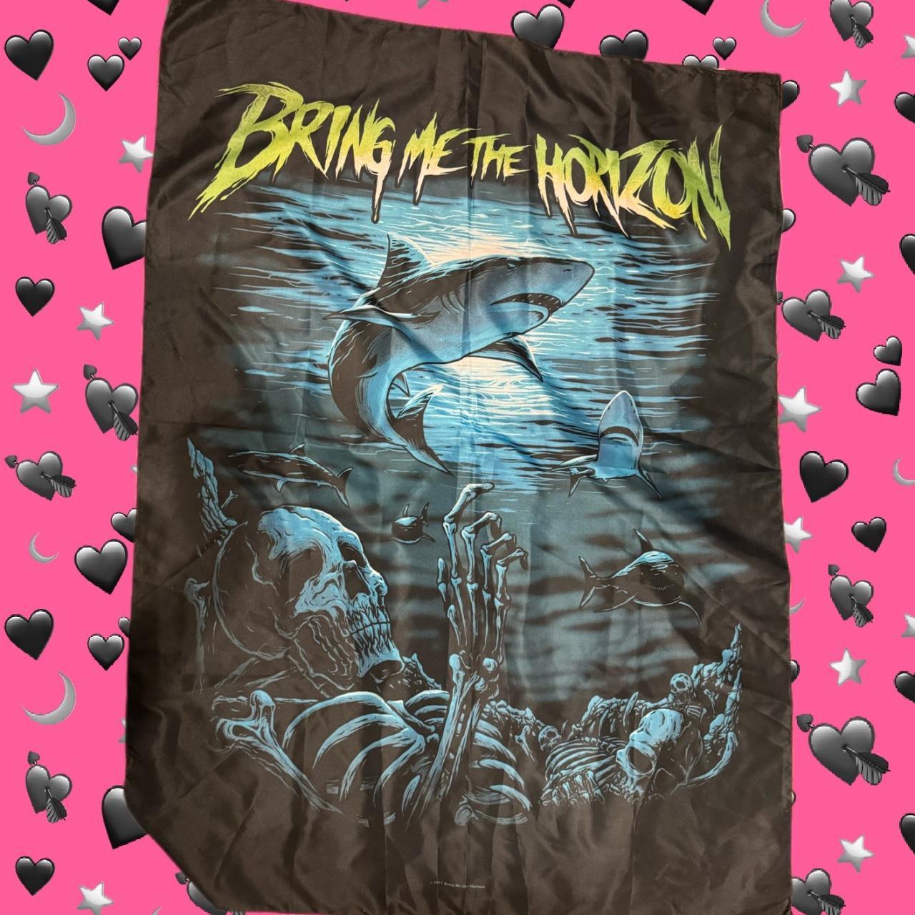 *SUPER RARE* Bring Me The Horizon sharks flag... - Depop