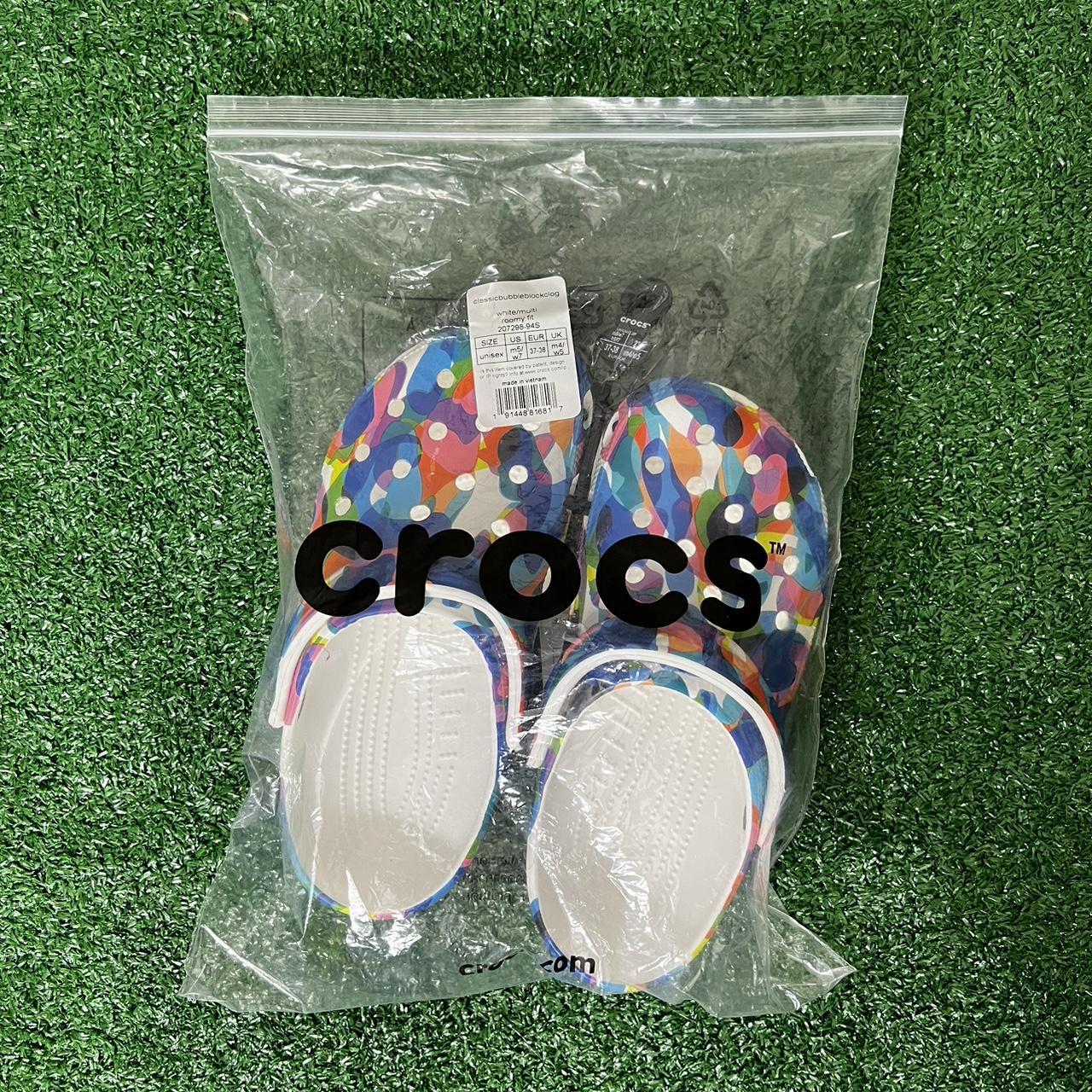 Multi color crocs -size men’s 5 woman’s7 - Depop