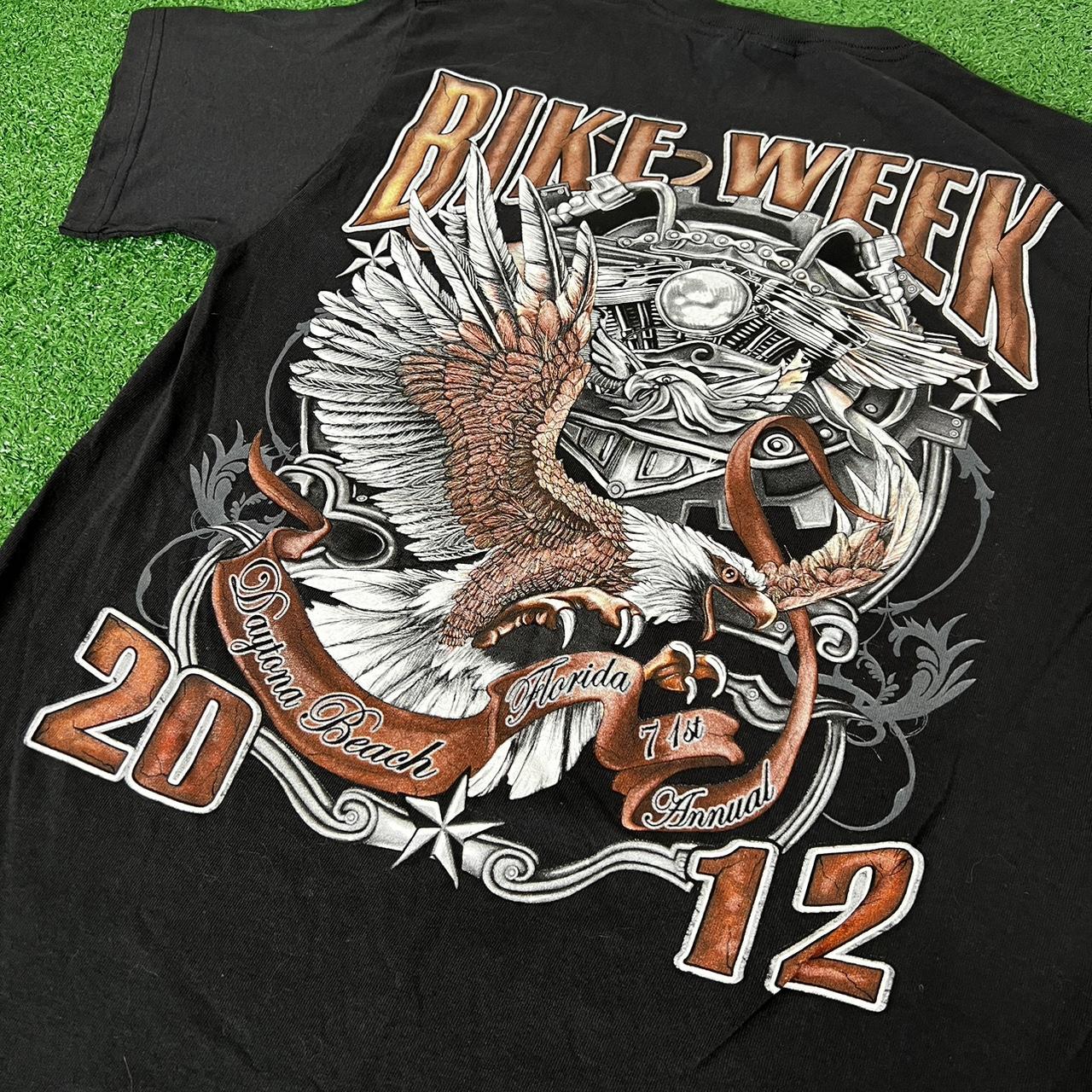 Vintage bike week T-shirt -color: black -size: medium - Depop