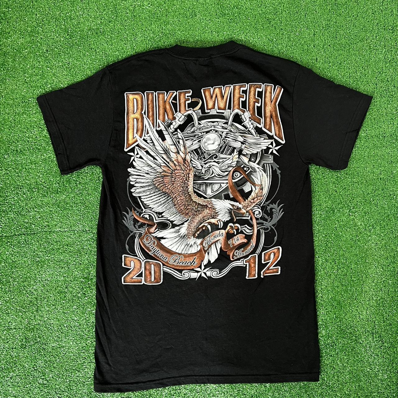 Vintage bike week T-shirt -color: black -size: medium - Depop