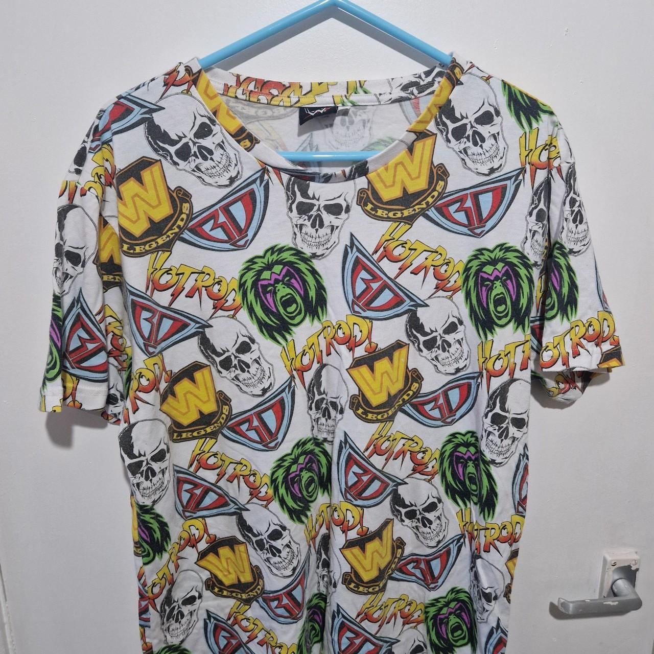 WWE LEGENDS LOGO T SHIRT ALL OVER PRINT. Item has... - Depop