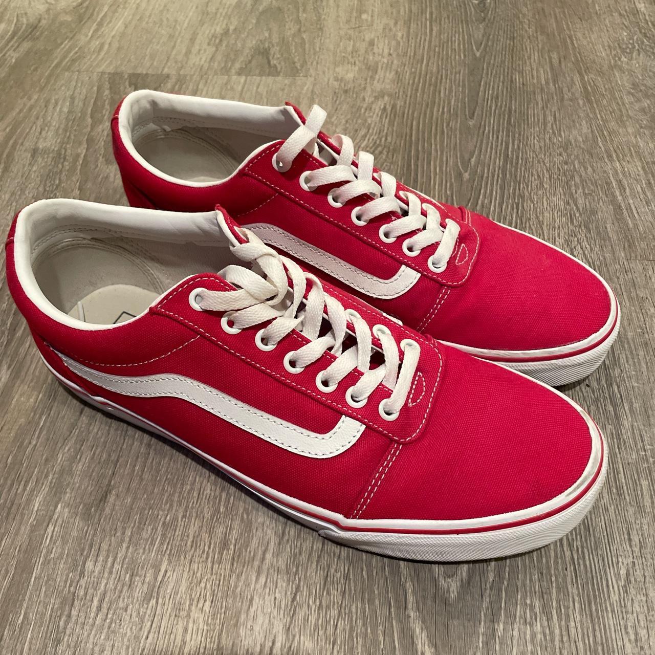 Men’s (Red) Vans low top lifestyle shoes Fit -... - Depop