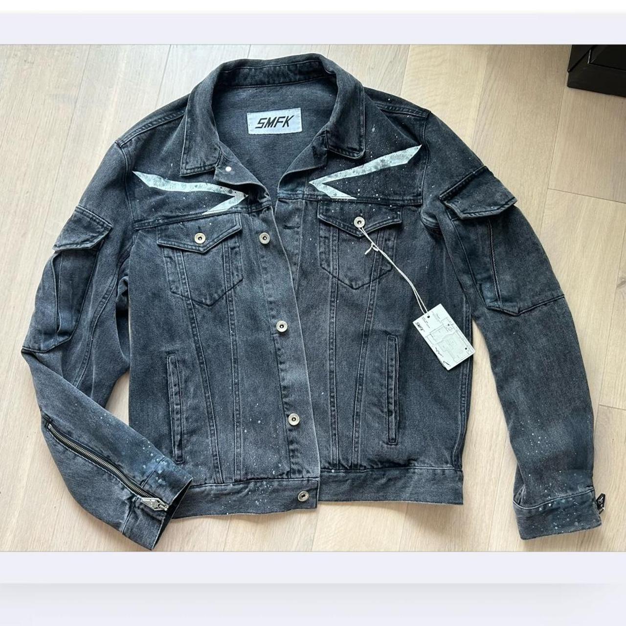 SMFK phantom buttoned denim jacket CG003GY only... - Depop