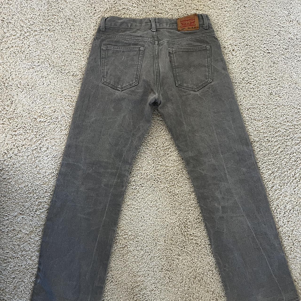 faded men’s grey levi’s 505, baggy low waist. 29x29 - Depop