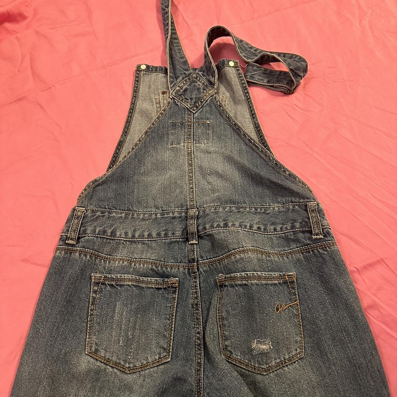 American Rag Cie Women's Blue and Navy Dungarees-overalls | Depop