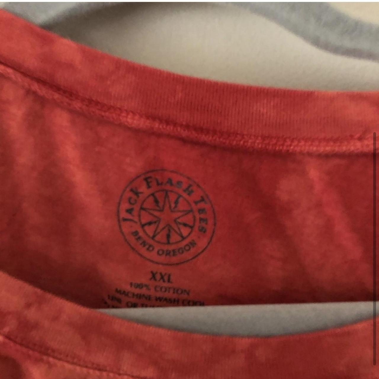 Mineral washed tie dye orange shirt with Swarovski... - Depop