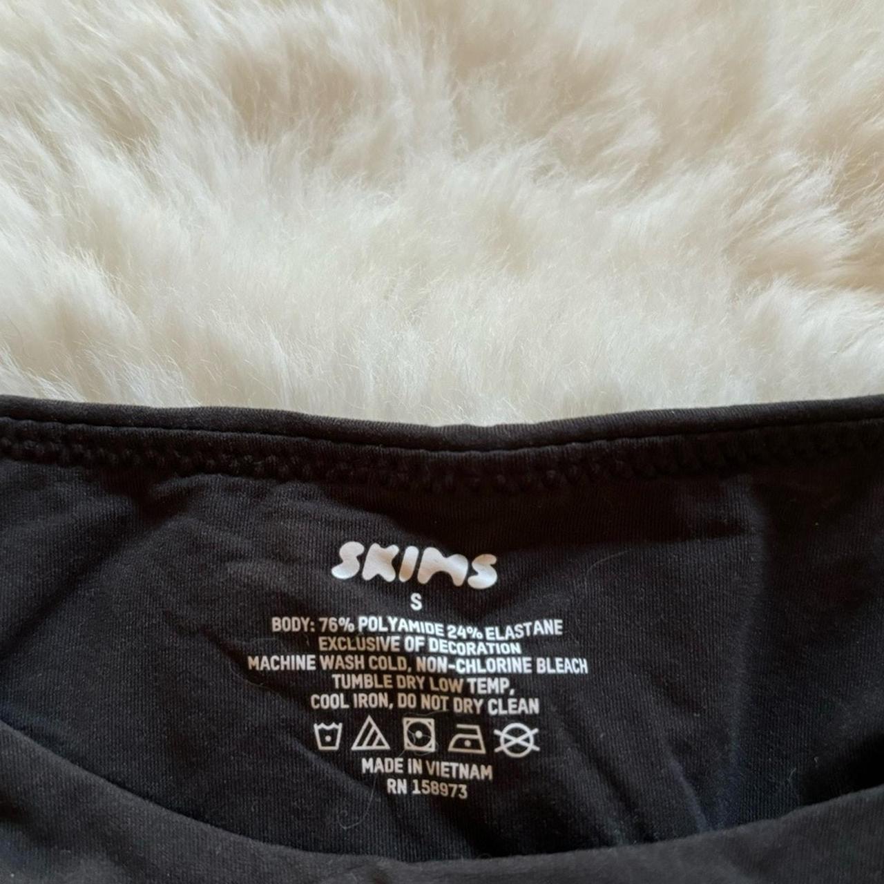 Skims black fits everybody high neck thong bodysuit.... - Depop