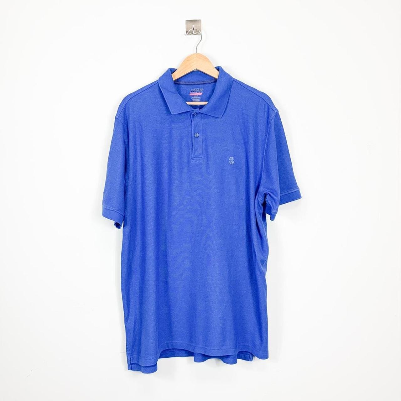 Vintage Izod Polo Size: Men’s XL Colour: Blue 25”... - Depop