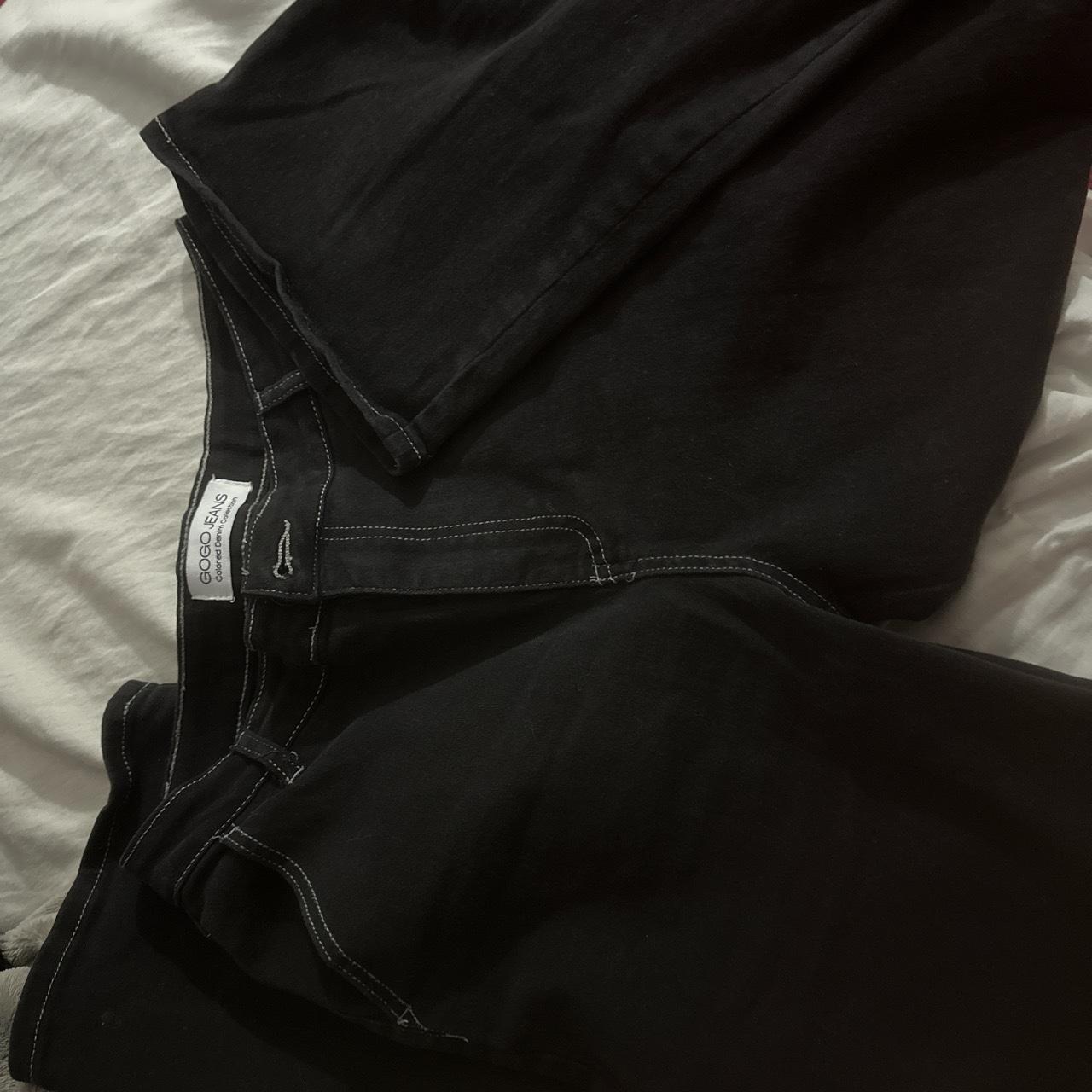 dark wash denim gogo jeans size 11/30. stretchable... - Depop