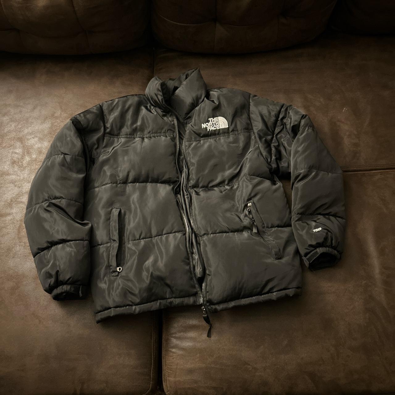 TNF 700 JACKET NORTH FACE PUFFER SIZE L HOLE IN LEFT... - Depop