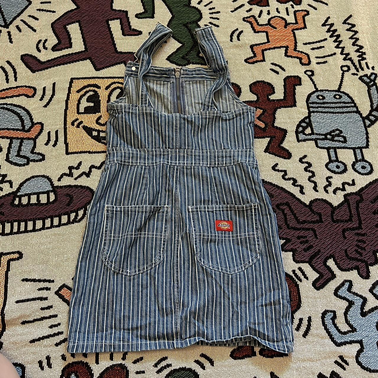 dickies pinstripe workers dress!! pretty short size xs! - Depop