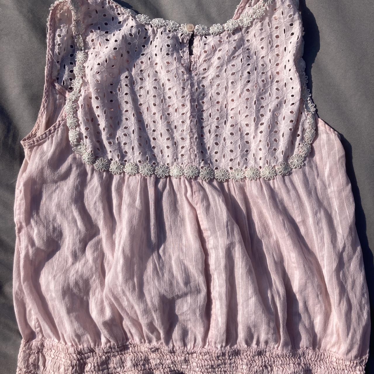 Pink coquette camisole top. Plus-size rise pink... - Depop