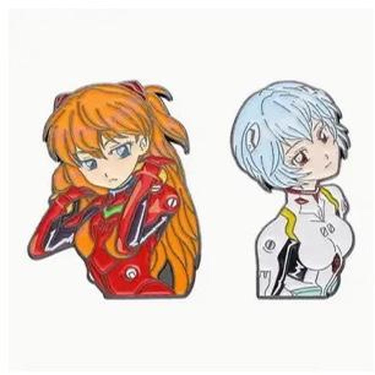 Neon Genesis Evangelion Reí and Asuka Pins No... - Depop