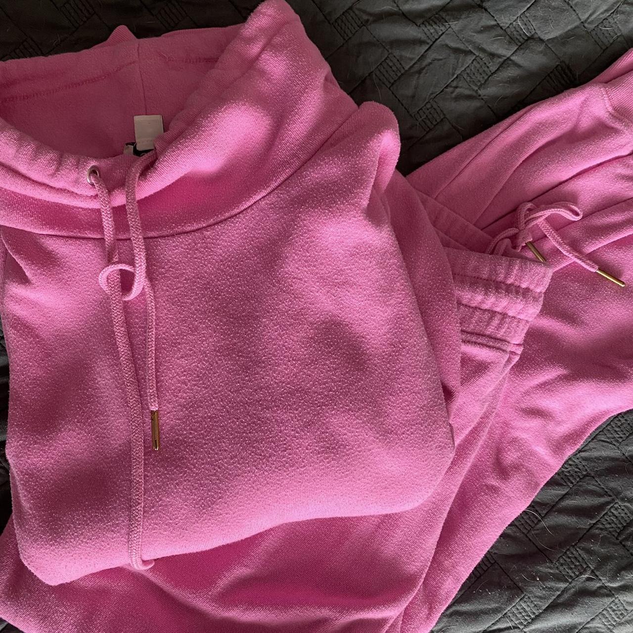 Hot Pink // J. Crew sweat suit lounge set Picture... - Depop