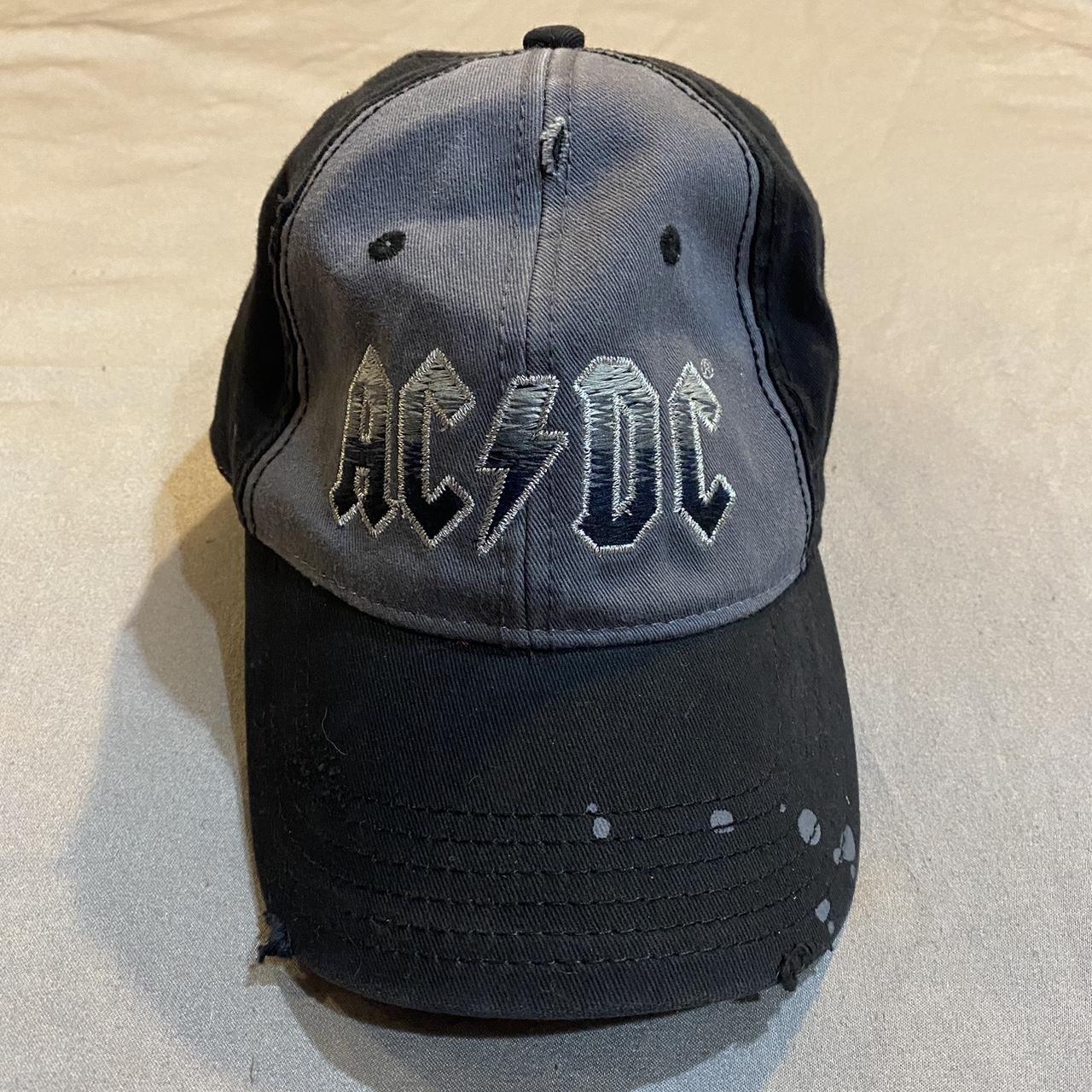 Y2K AC/DC distressed hat (Purposely distressed) -... - Depop