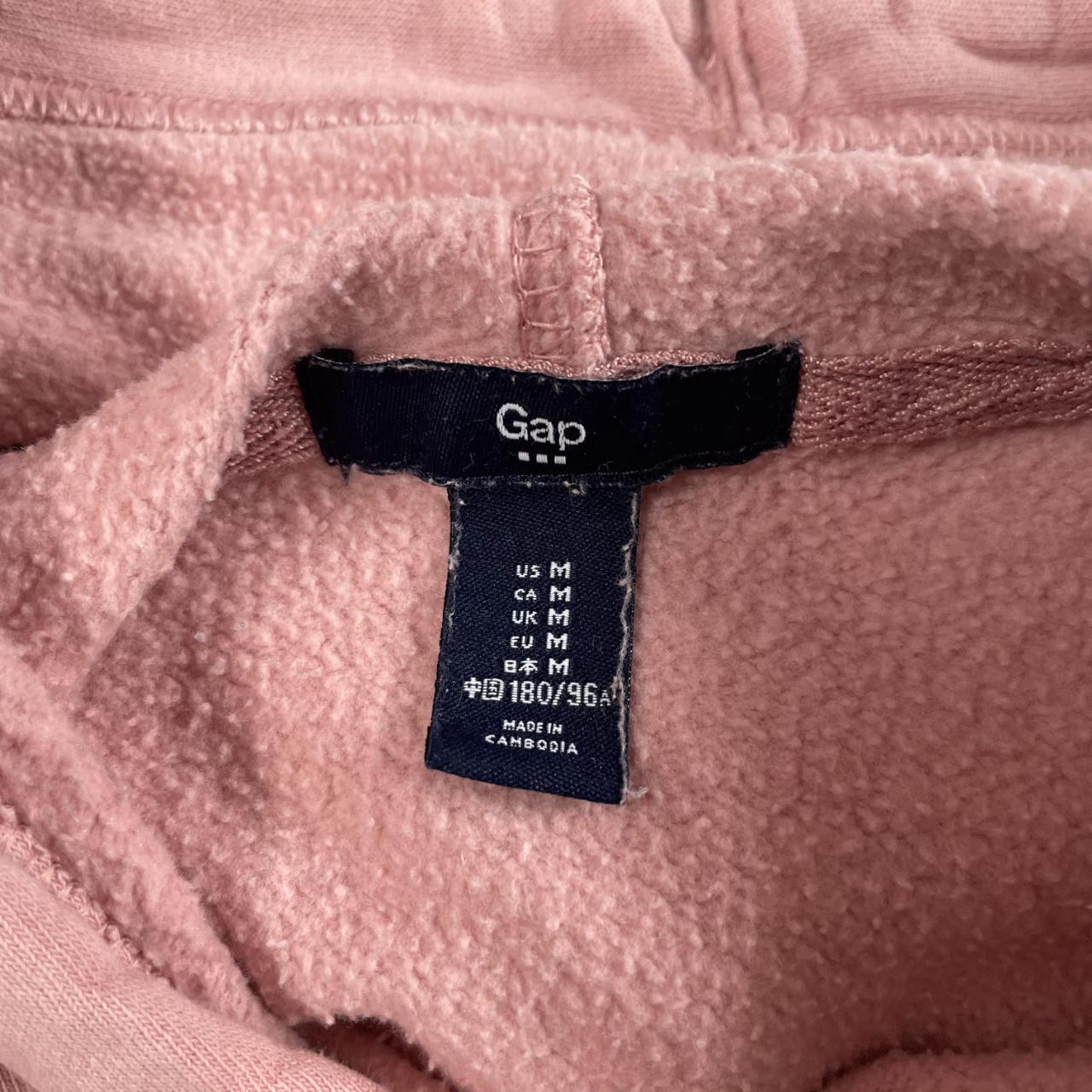 Pink GAP Front Logo Embroidered Hoodie Pit to Pit:... - Depop