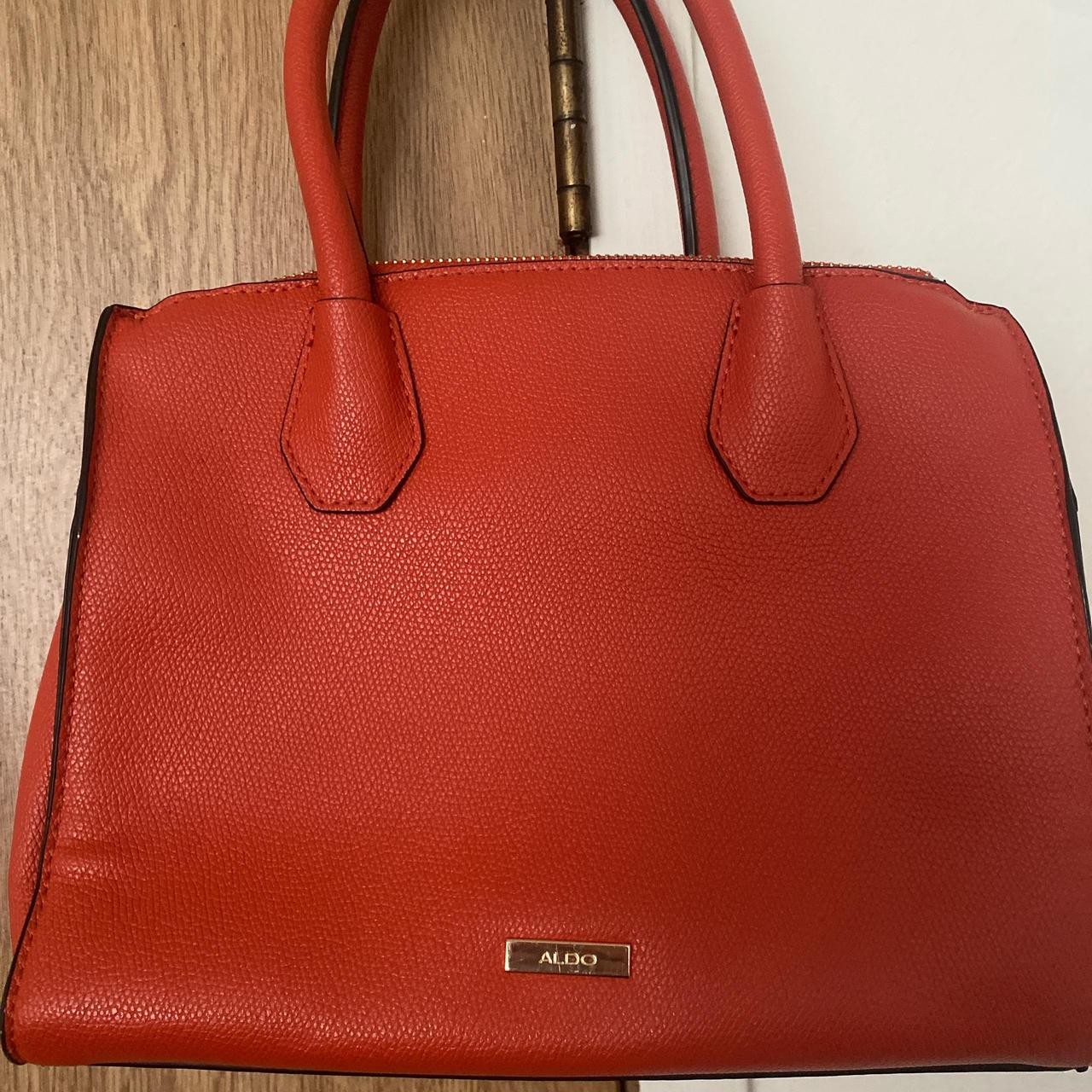 Red orange Aldo bag #Aldo #purse #bold #new #beautiful - Depop