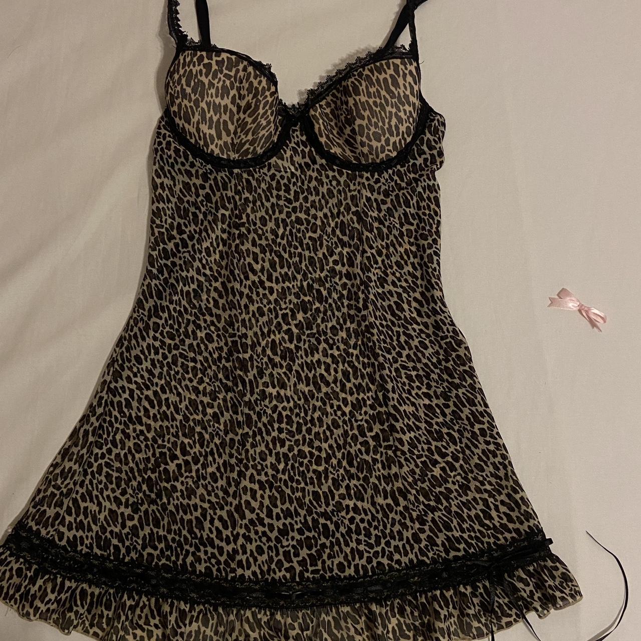 Rampage Intimates Leopard Print W Lace Lingerie Depop