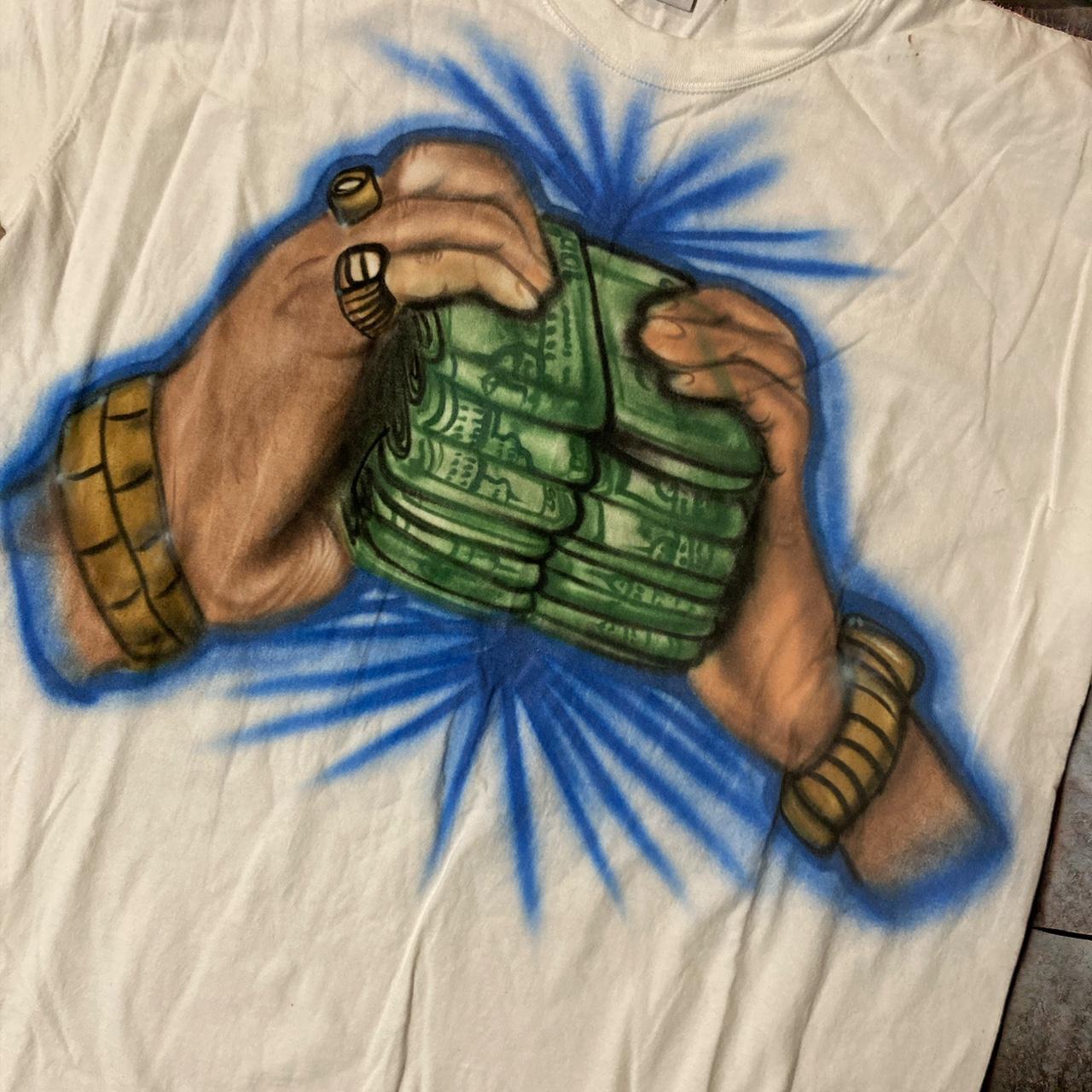 Y2k AirBrush T shirt Money Stacks Size 3XL Has... - Depop
