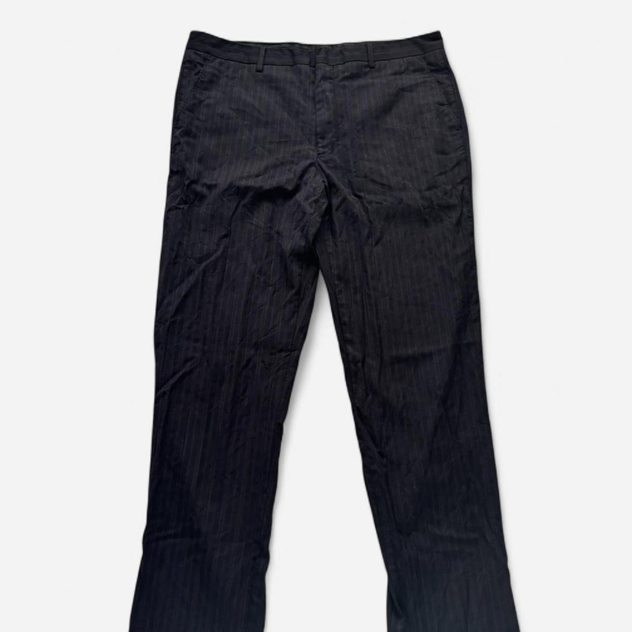 Pinstripe Vintage Dress Pants Straight-leg Baggy base | Depop