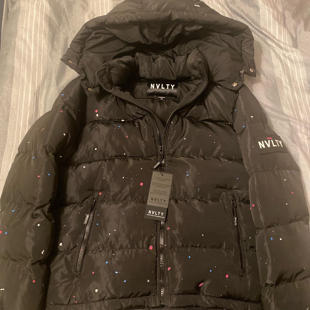 Fresh brand new medium size Nvlty paint puffer... - Depop