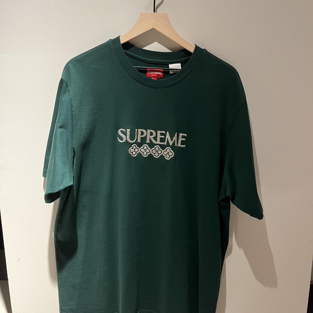 Supreme 1994 Glitter Top Green Tee Size: L Worn a... - Depop