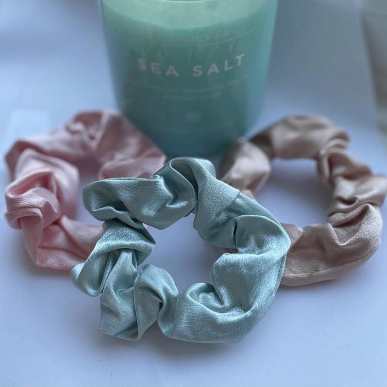 Pack of 3 brand new Satin Scrunchies with labels!... - Depop