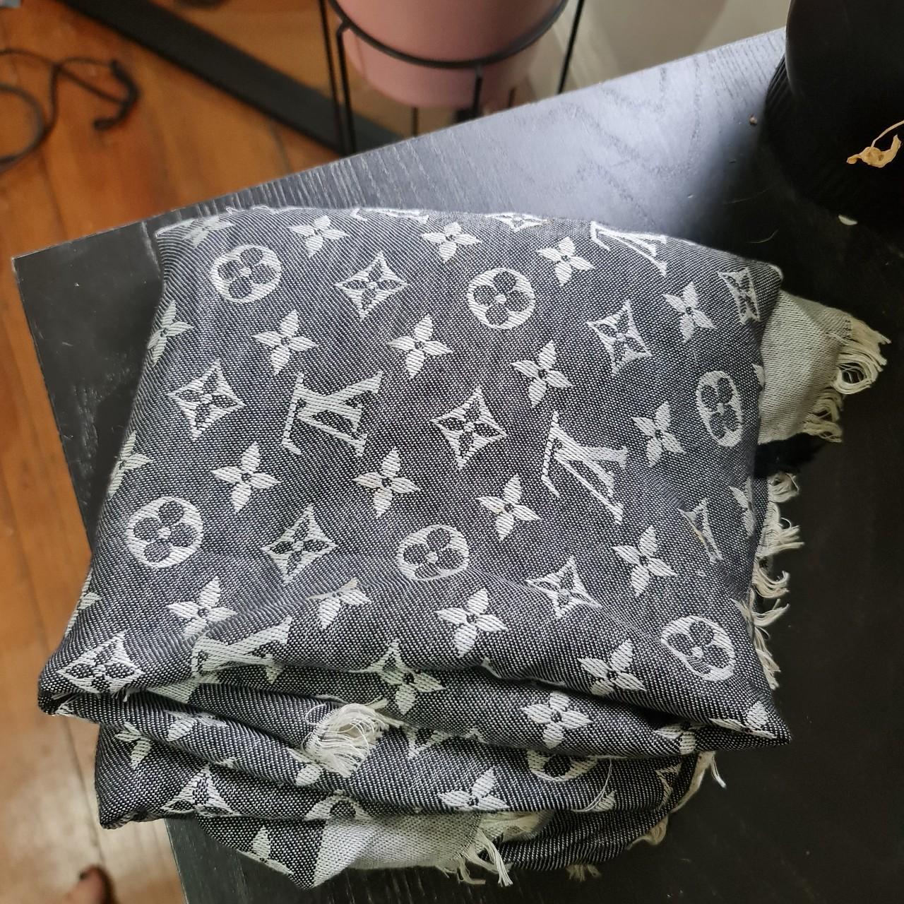 Authentic Louis Vuitton "Monogram Denim Shawl" - Depop