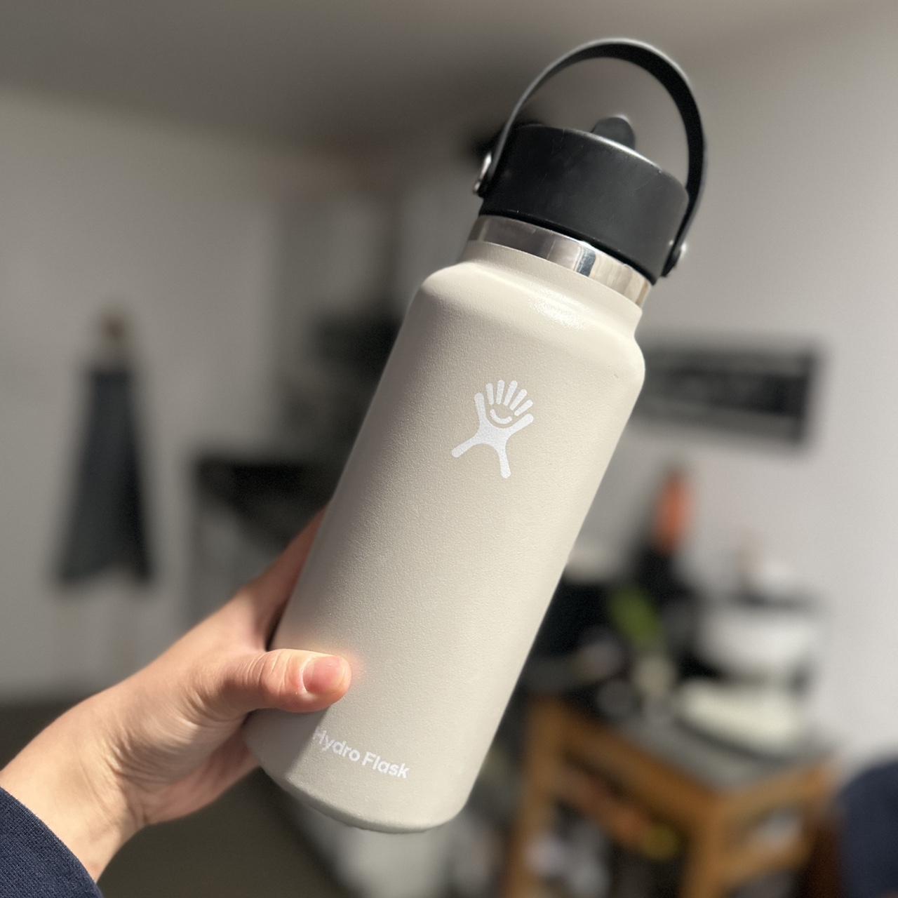 Beige colored hydro flask 32 oz - Depop