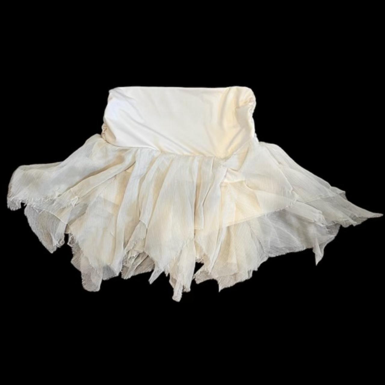 ⋆ ˚｡⋆୨୧˚Ivory Tiny Treasures Mini Skort⋆... - Depop