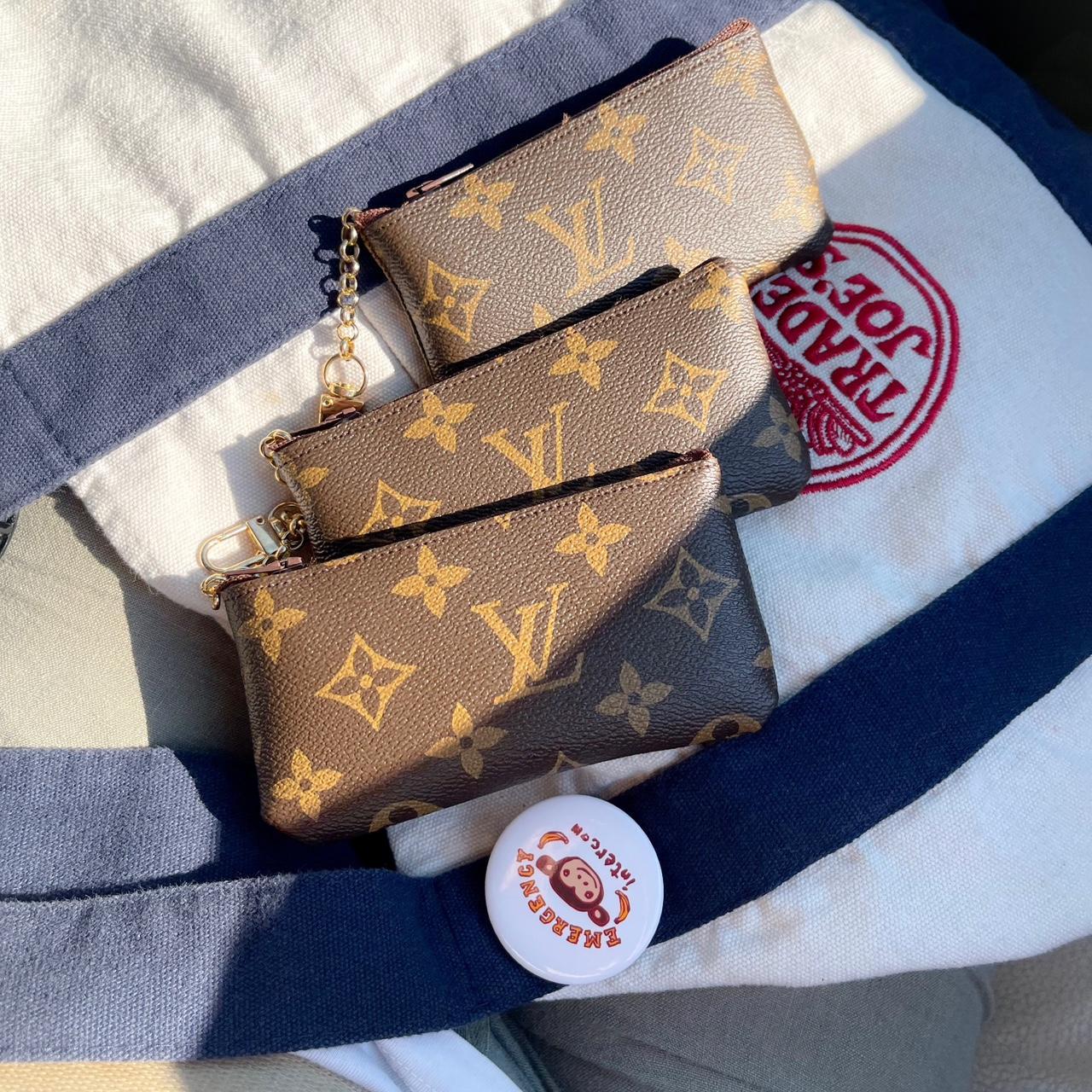 Monogram coin purse. Handmade upcycled From real... | Depop