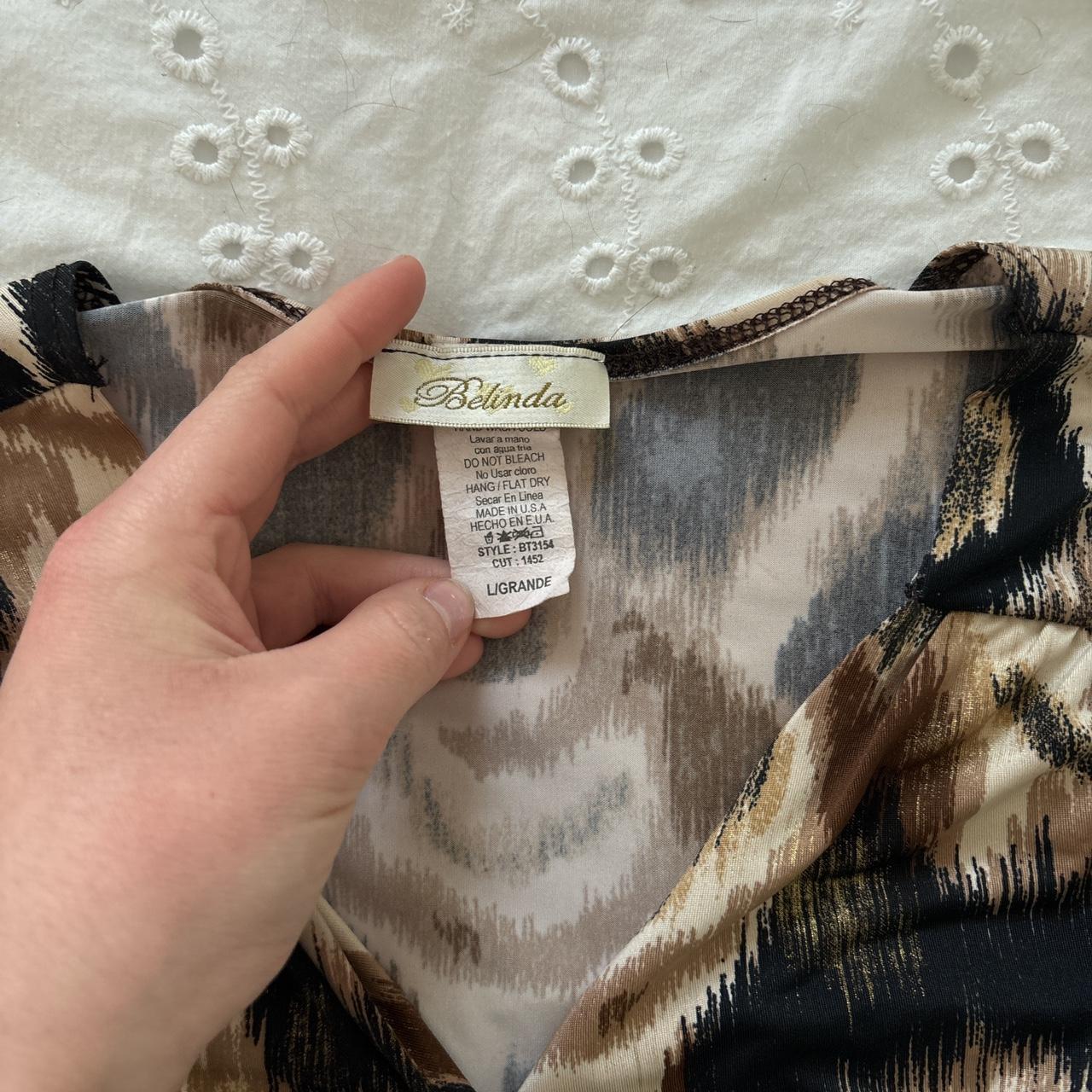 Y2K grunge leopard print tie back top Fits... | Depop