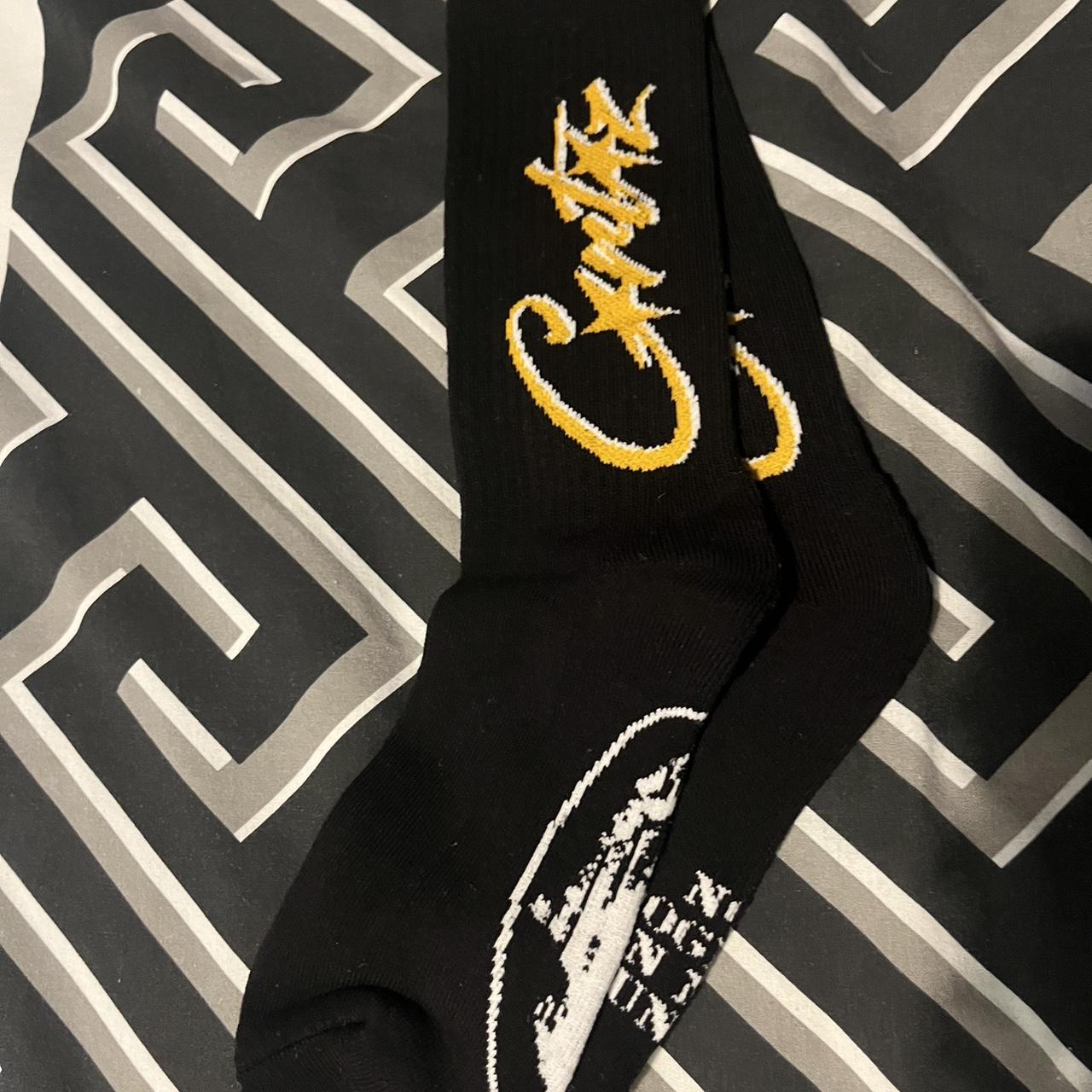 Allstarzs socks black and yellow - Corteiz 100%... - Depop