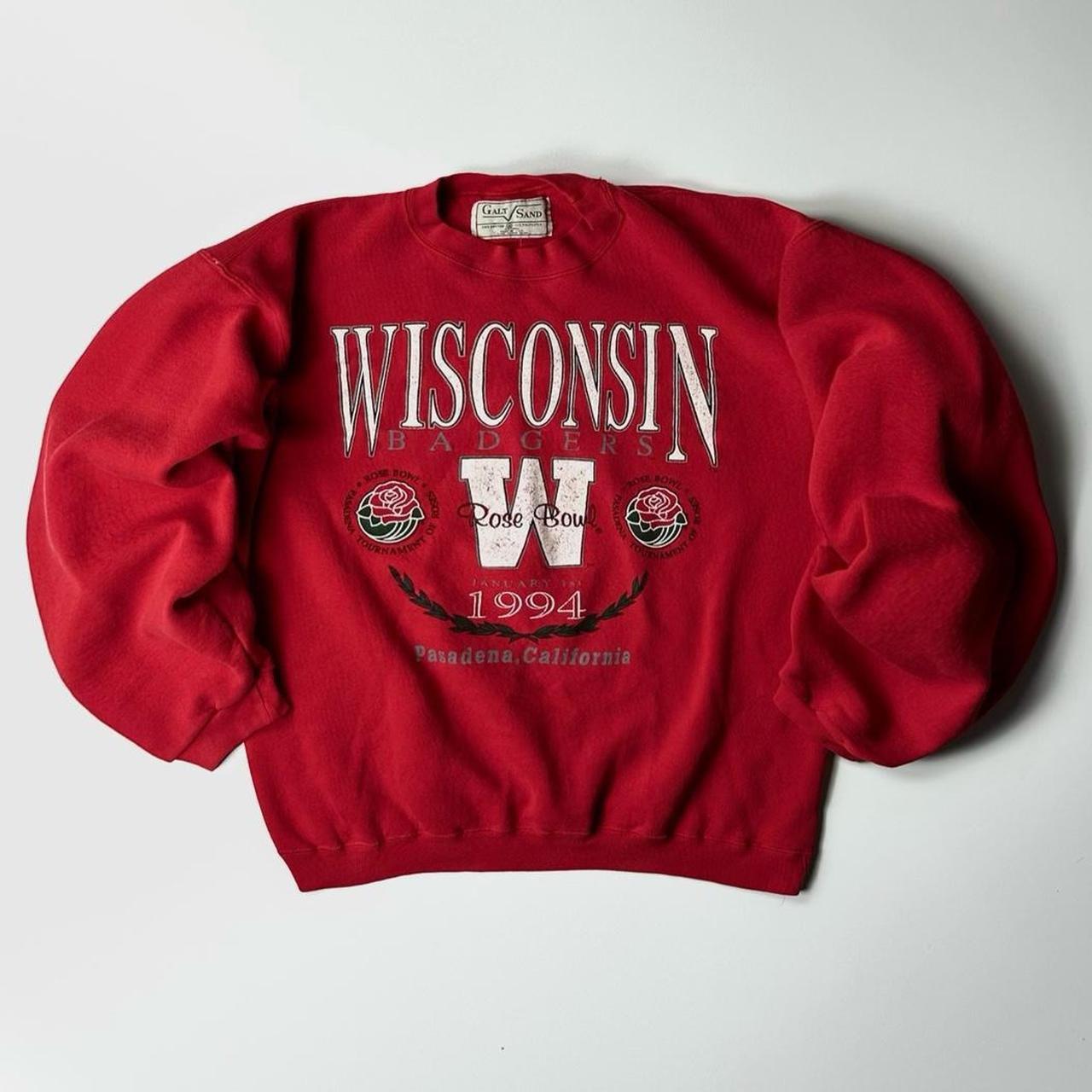1994 VINTAGE WISCONSIN BADGERS CREWNECK... - Depop