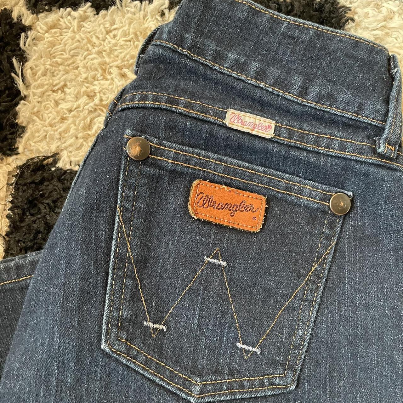 Y2K Bootcut Wranglers premium patch with Pink... - Depop
