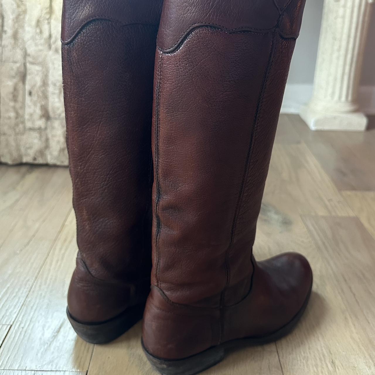 Vintage Frye Carson Lug Campus Riding Boot genuine... | Depop