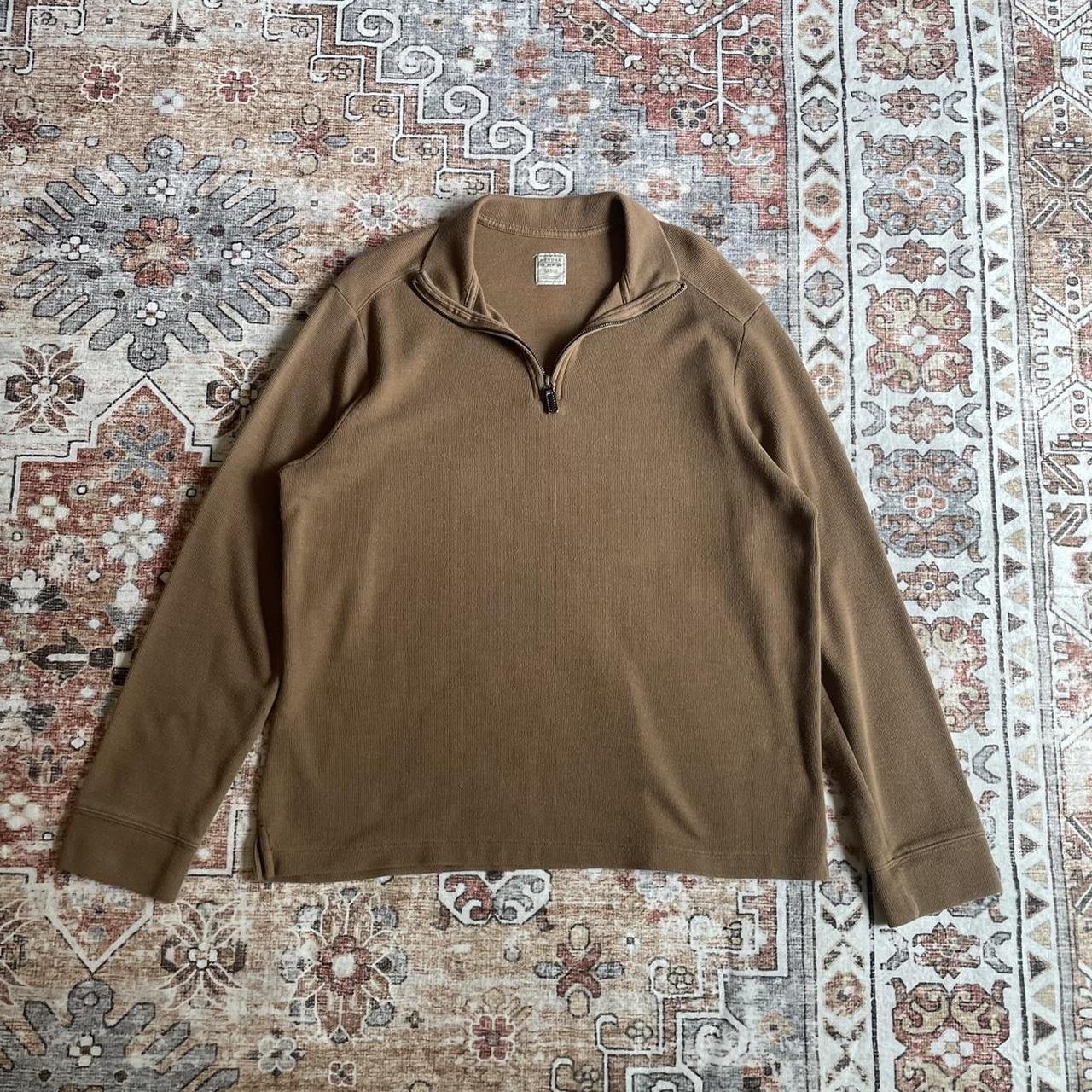 Brown Quarter Zip Great condition Merona Quarter... - Depop
