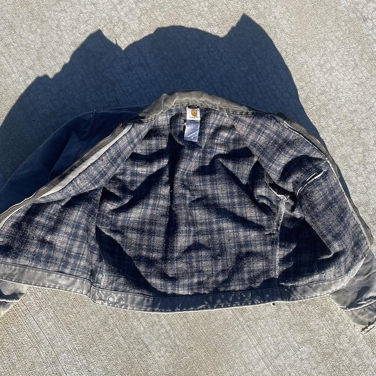 Vintage Grey Carhartt Detroit Jacket Vtg Carhartt... - Depop