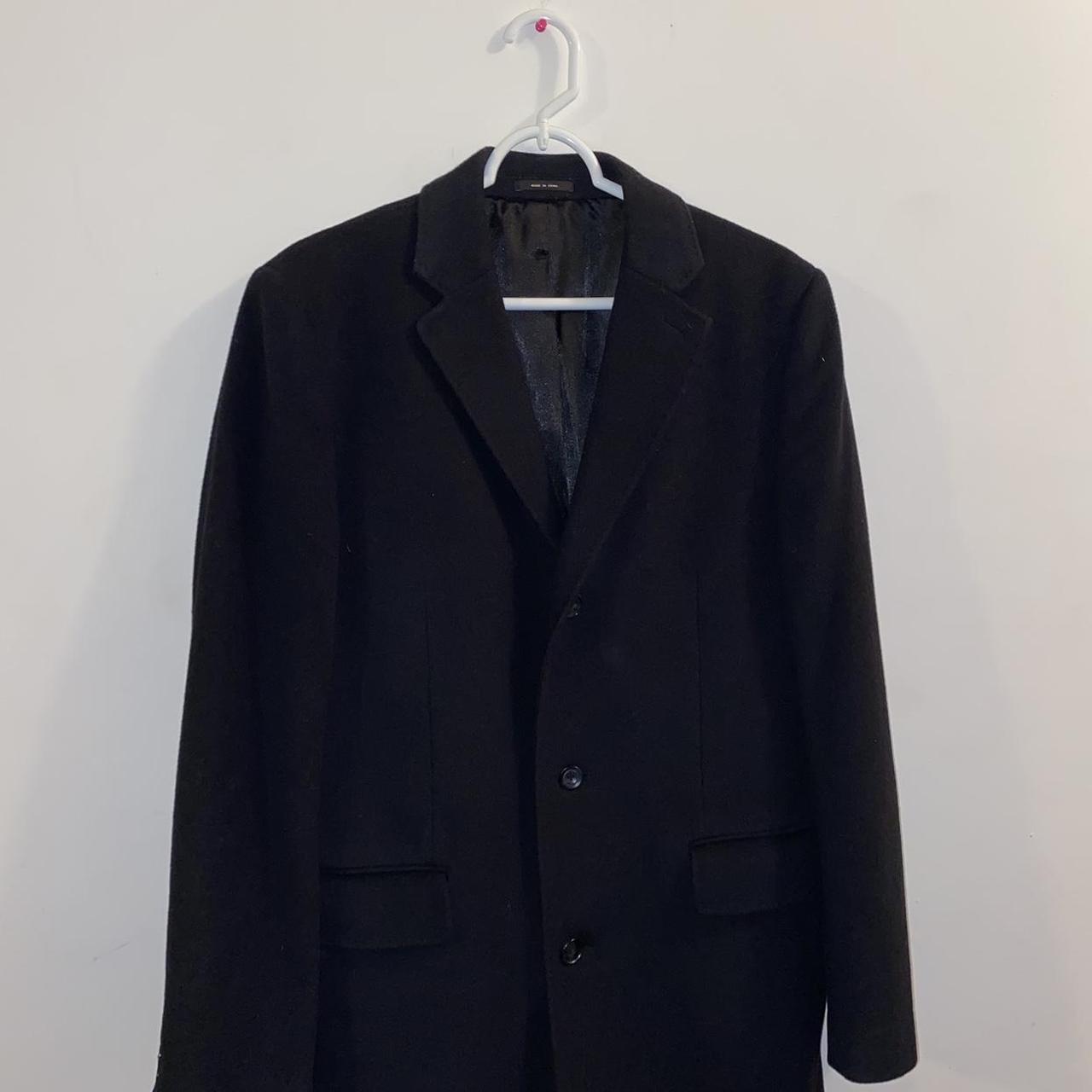 EXPRESS BLACK TRENCH/P COAT •size:... - Depop